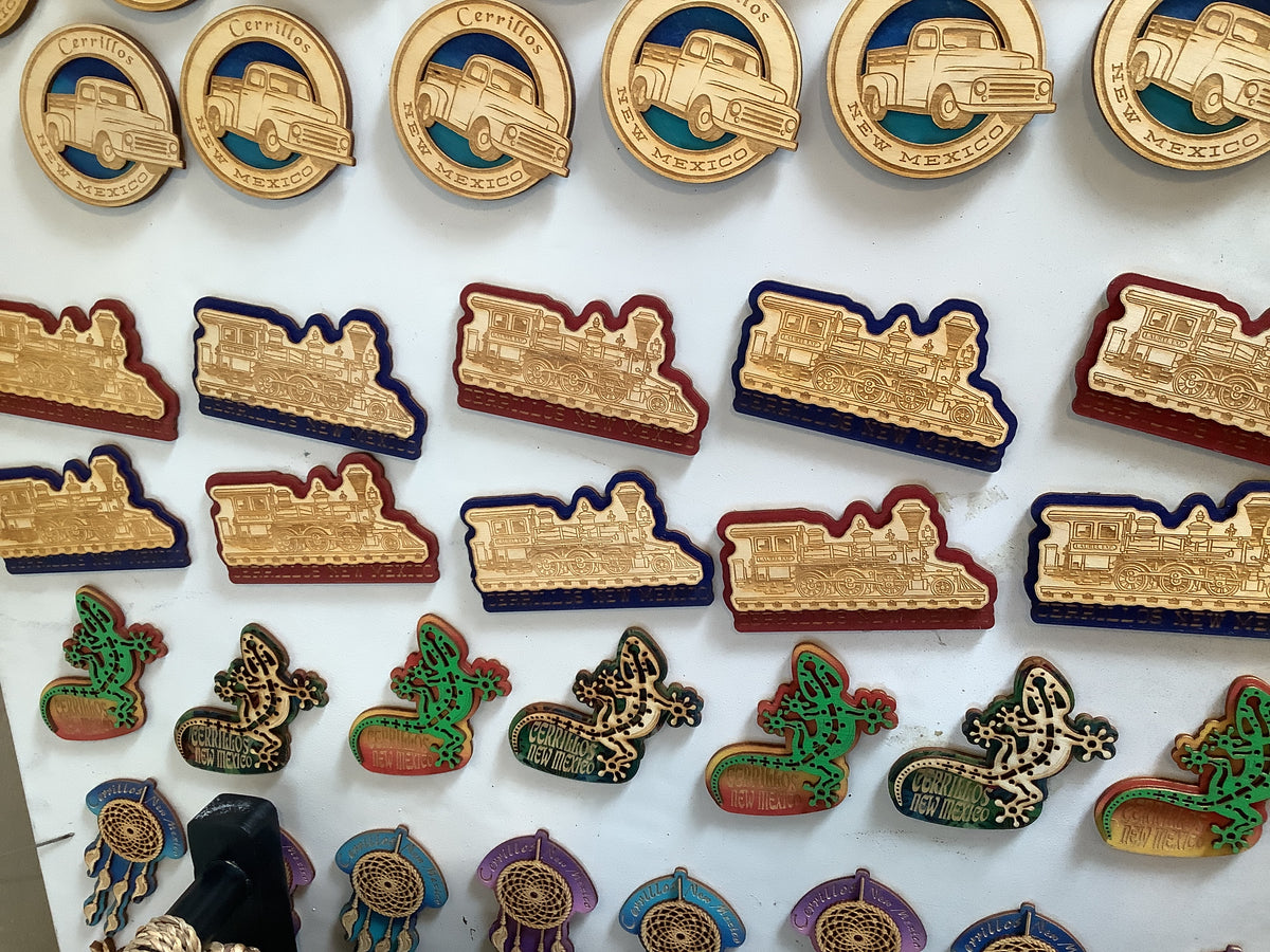 Magnets Bi-cast laser cut wood – Cerrillos Station